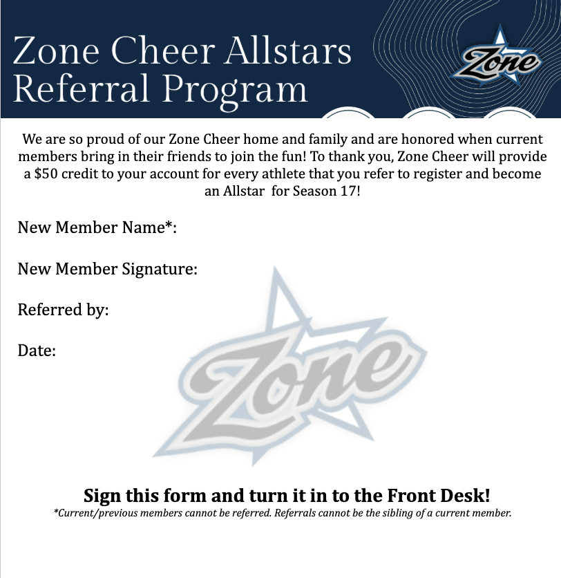 Zone Cheer Allstars - About