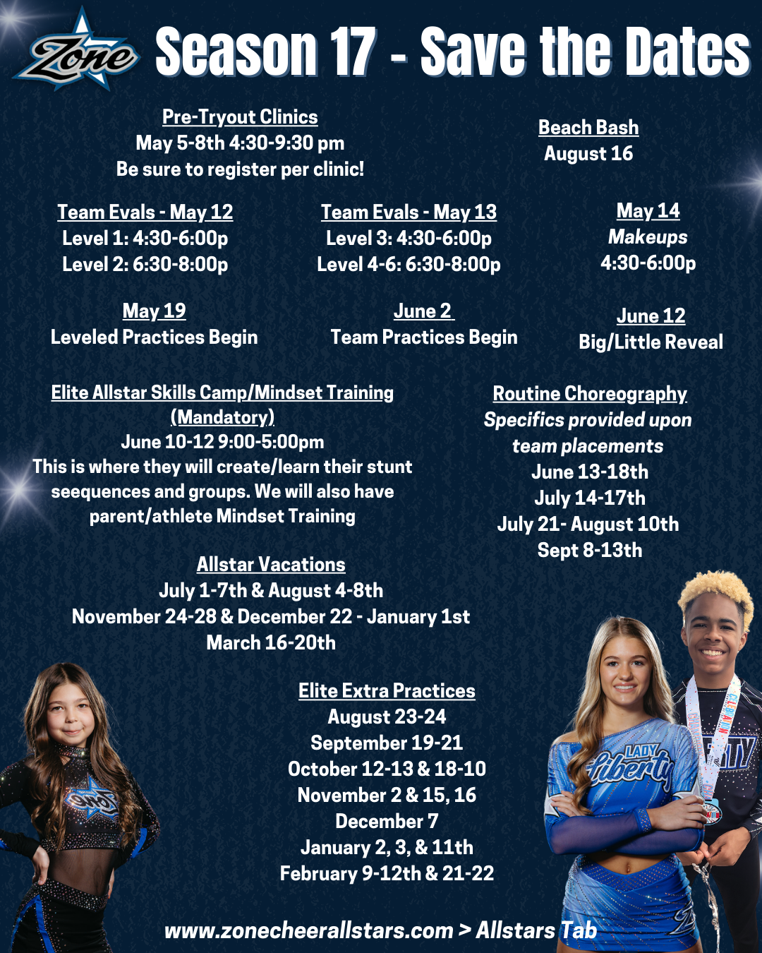 Zone Cheer Allstars Home