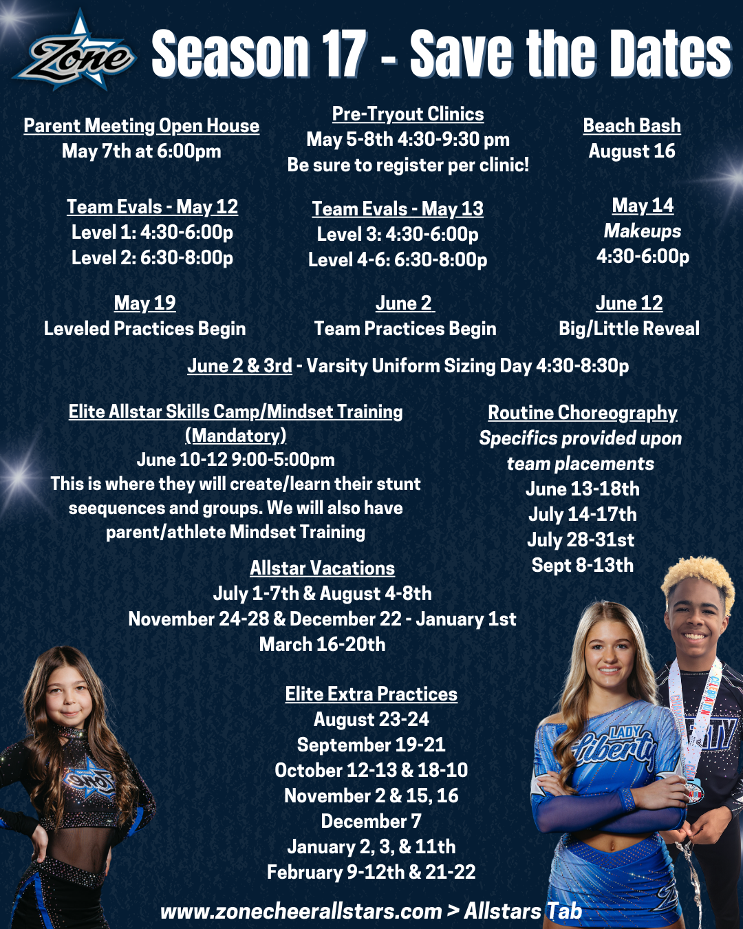 Zone Cheer Allstars Home